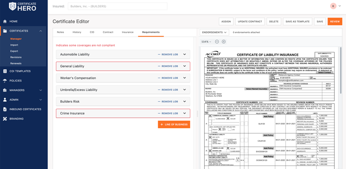 Powerful Certificates of Insurance | Certificate Hero